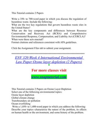 Env 320 Effective Communication-snaptutorial.com | Environmental Services Industry | Industries