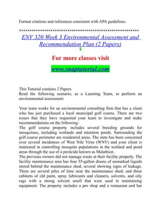 Env 320 Effective Communication-snaptutorial.com | Environmental Services Industry | Industries