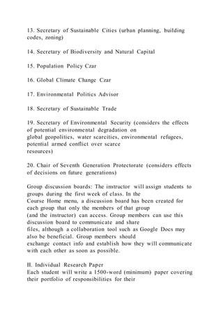 ENV330 Ecotopia Project Guidelines The Ecotopia Pr | DOCX | Environment ...