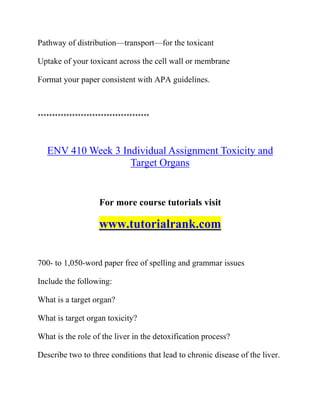 ENV 410 Effective Communication - tutorialrank.com