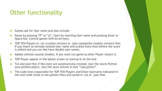 pygame-enter-username-keep-top-ten-players | PPT