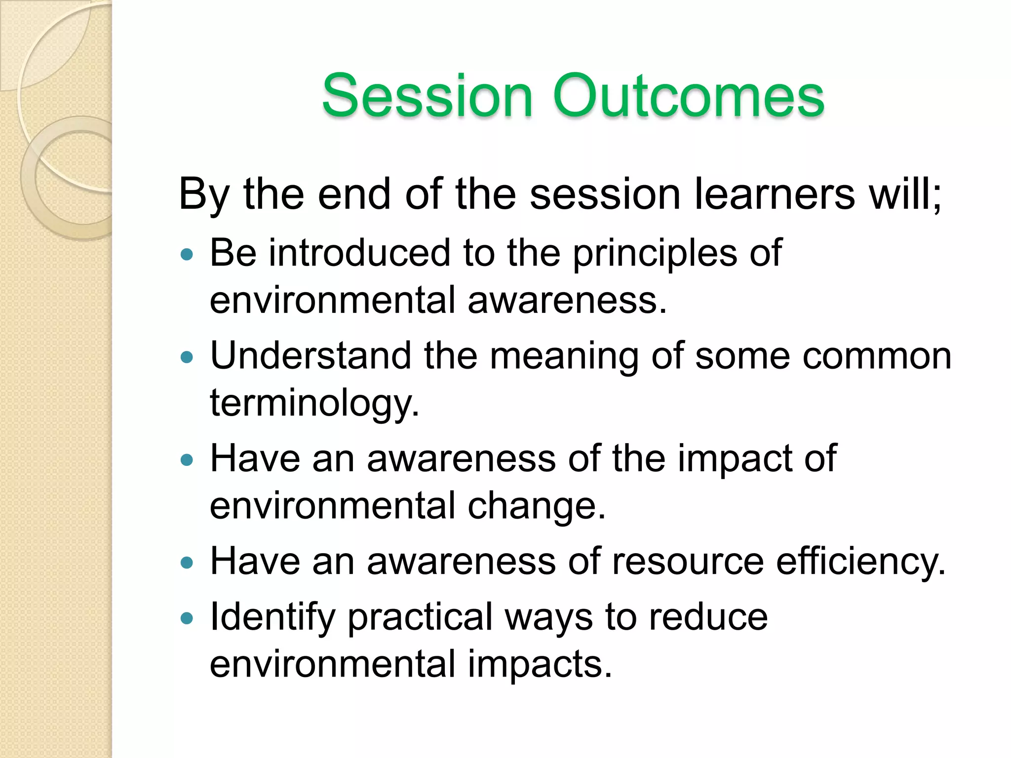 Environmental Awareness Presentation | PPTX