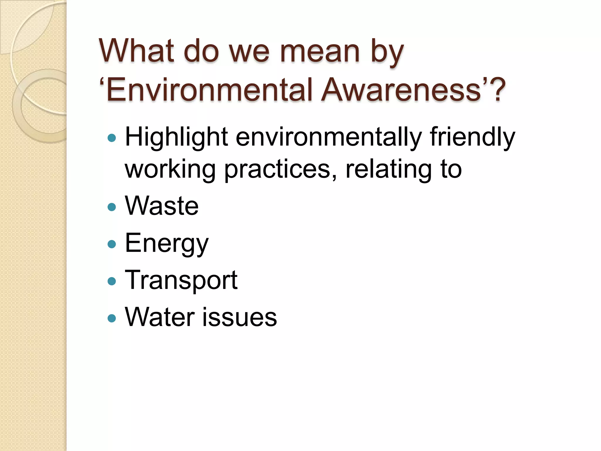 Environmental Awareness Presentation | PPTX