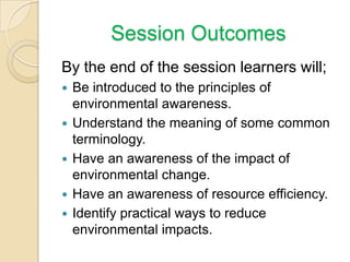 Environmental Awareness Presentation | PPTX