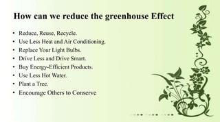 Global Warming, Greenhouse effect and Acid Rain | PPTX