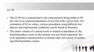 Hazardous Industrial Waste Management Technology | PPTX | Environmental ...