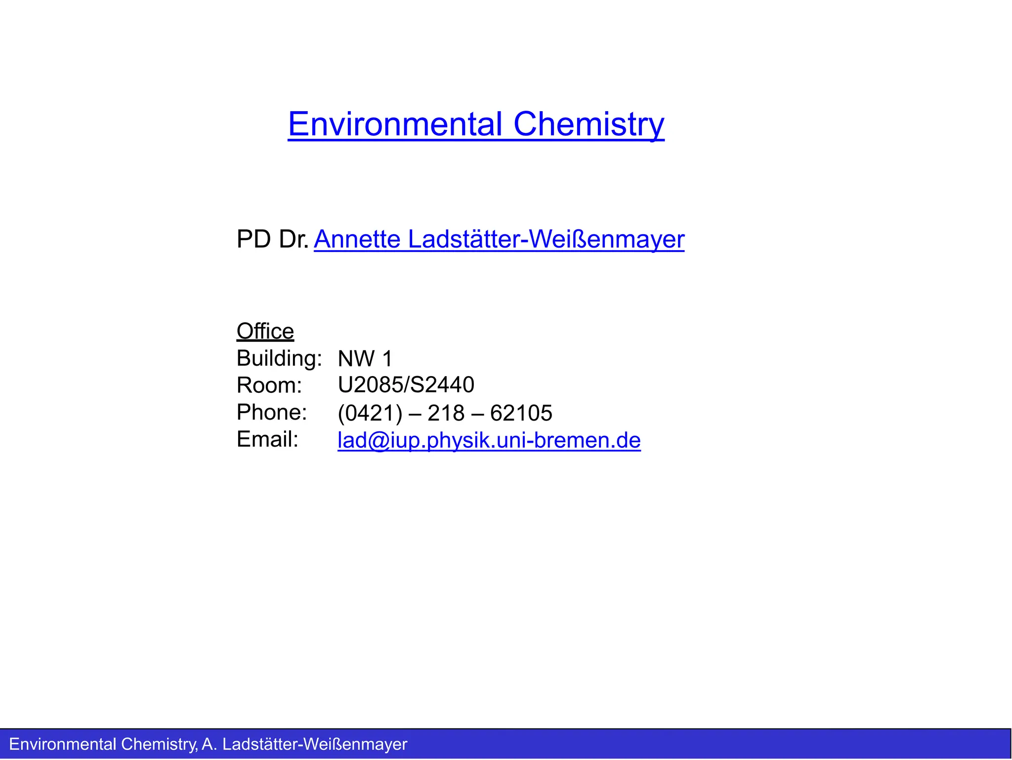 The Introduction of Environmental Chemistry | PPTX