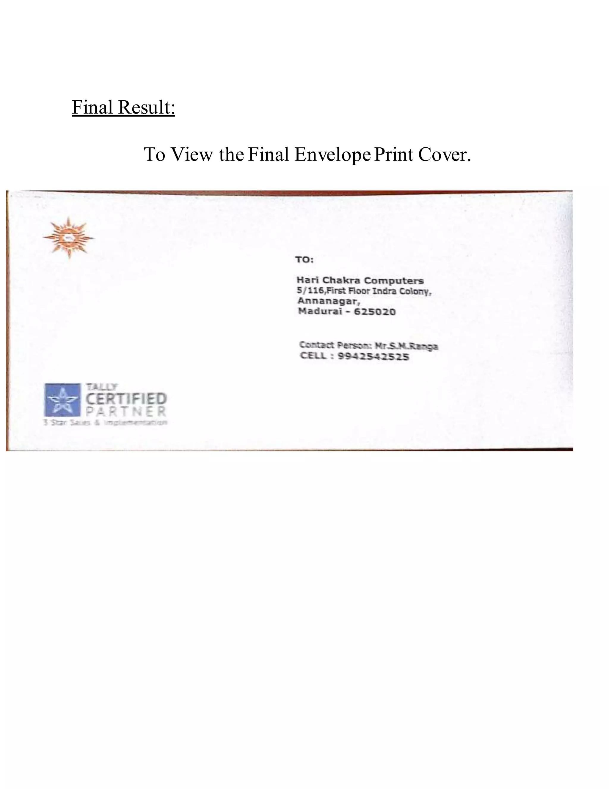 Envelope address format | PDF