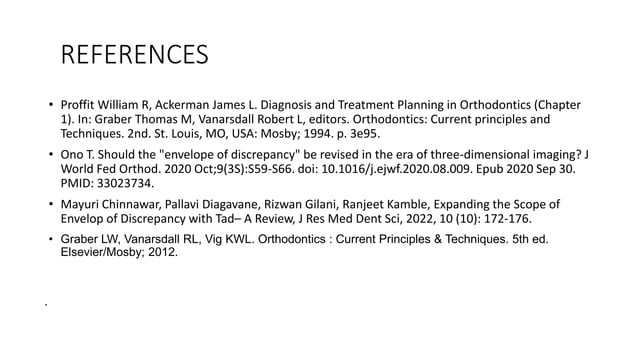 Envelope of Discrepancy in Orthodontics: Enhancing Precision in ...