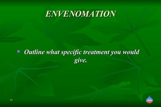 Envenomation of Snake Bites | PPT | First Aid | Injuries