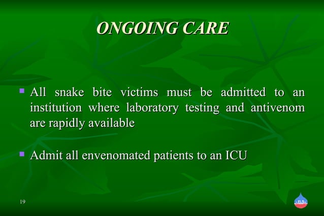 Envenomation of Snake Bites | PPT