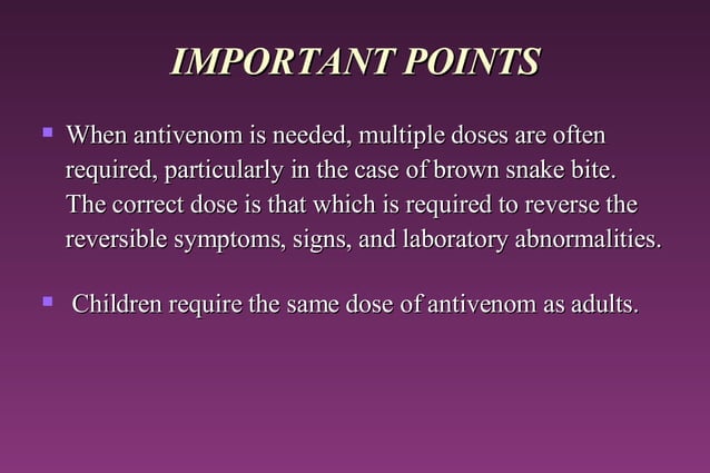 Envenomation of Snake Bites | PPT