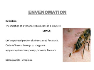 Envenomation stings | PPTX