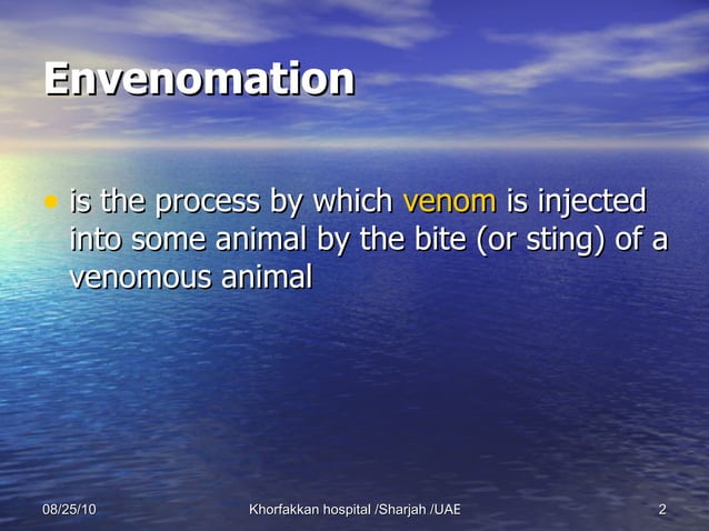 Envenomations1 | PPT