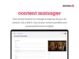 Enveu OTT Content Manager | PDF | Computing | Technology & Computing