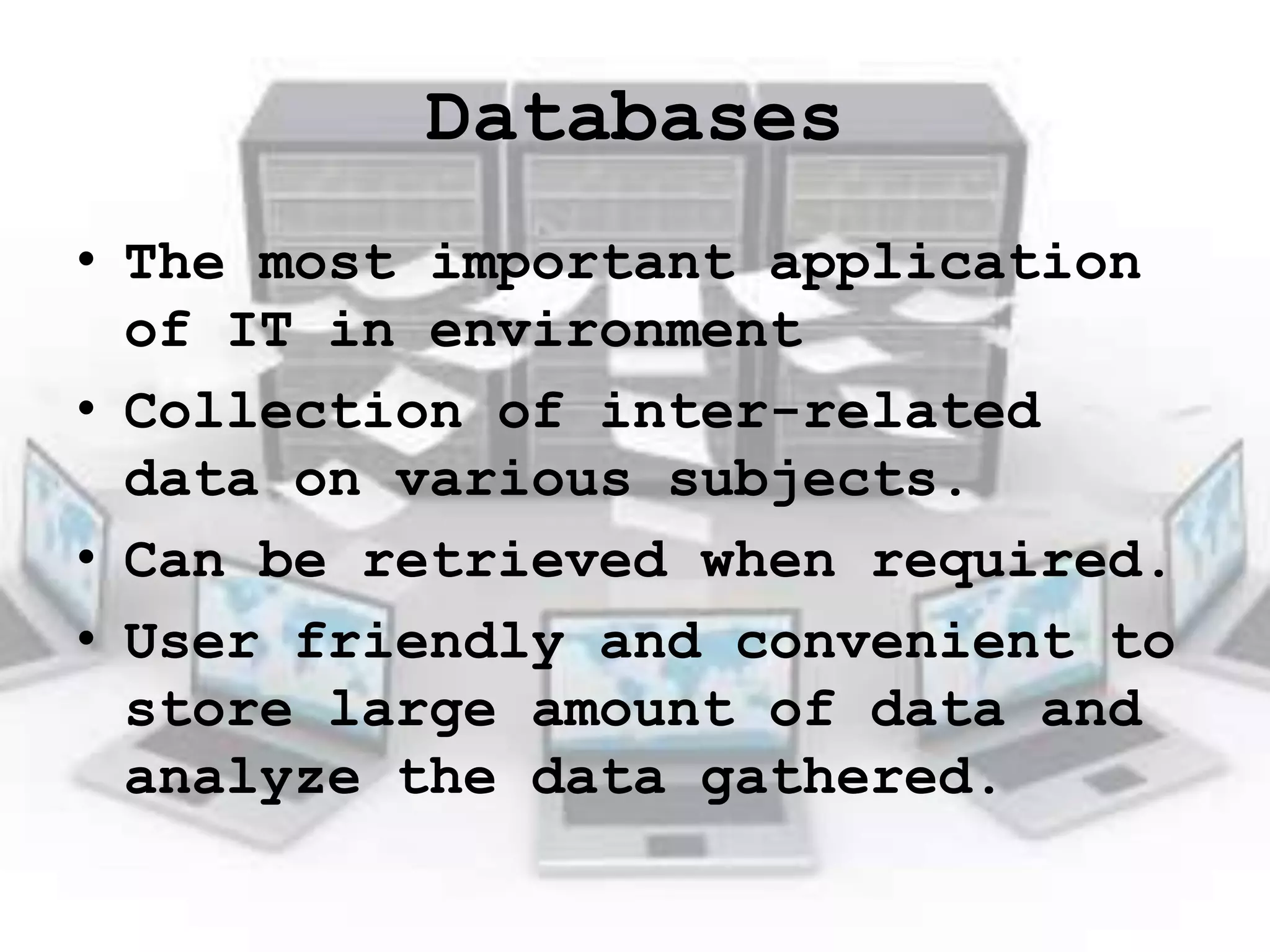 Role of IT in environment & Human Health | PPTX