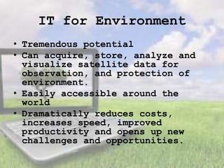 Role of IT in environment & Human Health | PPTX
