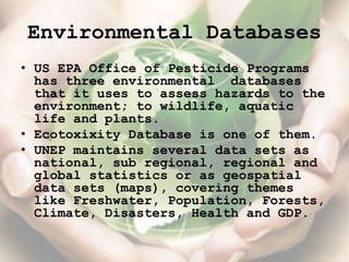 Role of IT in environment & Human Health | PPTX