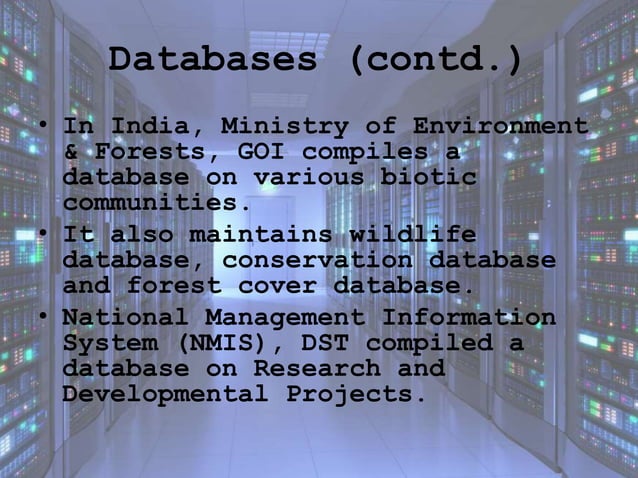 Role of IT in environment & Human Health | PPTX | Databases | Computer ...