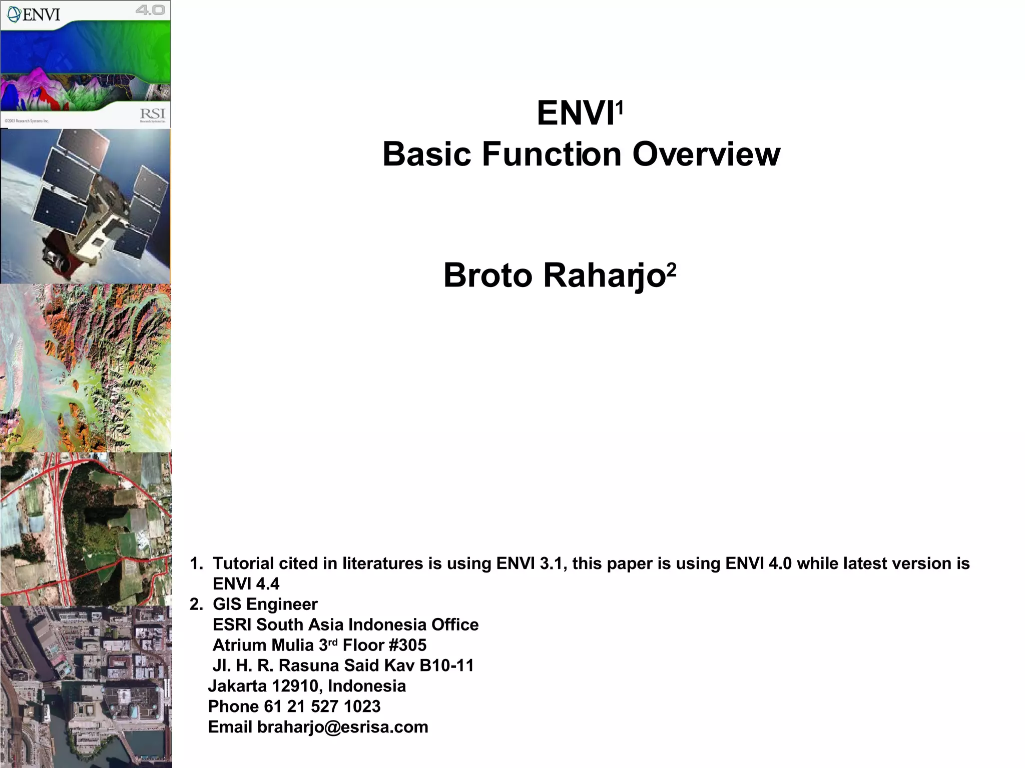 ENVI basic function overview | PPT