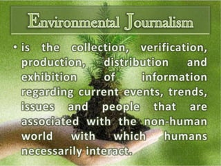 Environmental Journalism | PPTX