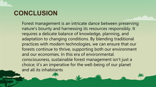 Forest Management- Simple Explanation on Why it's needed | PPTX