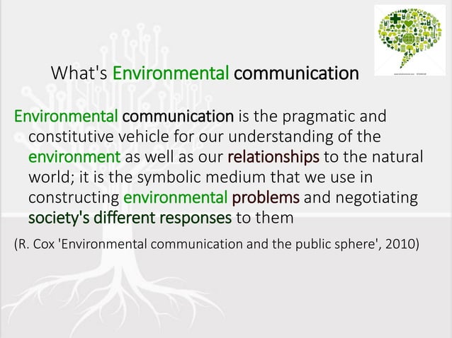 Environmental communication and Social Awareness: Successful Case ...