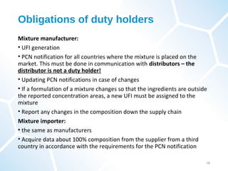 UFI and PCN - providing information to poison centres | PPT