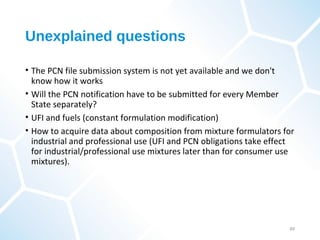 UFI and PCN - providing information to poison centres | PPT