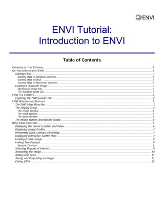Envi intro | PDF | Desktop Publishing | Computer Software and Applications