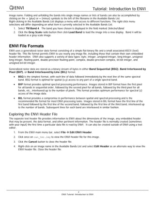 Envi intro | PDF | Desktop Publishing | Computer Software and Applications