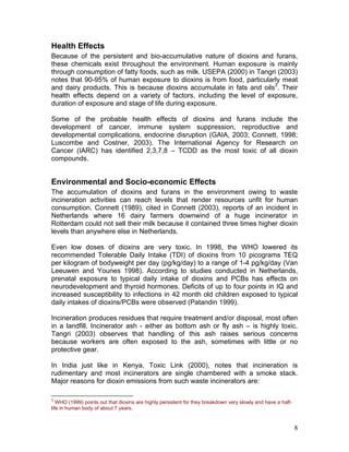 Envilead 2005 a study on waste incineration | PDF