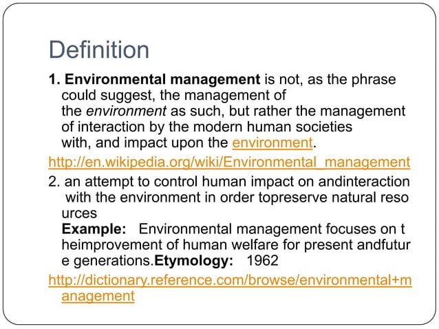 Environmental Management Module 1 | PPTX | Environmental Services ...