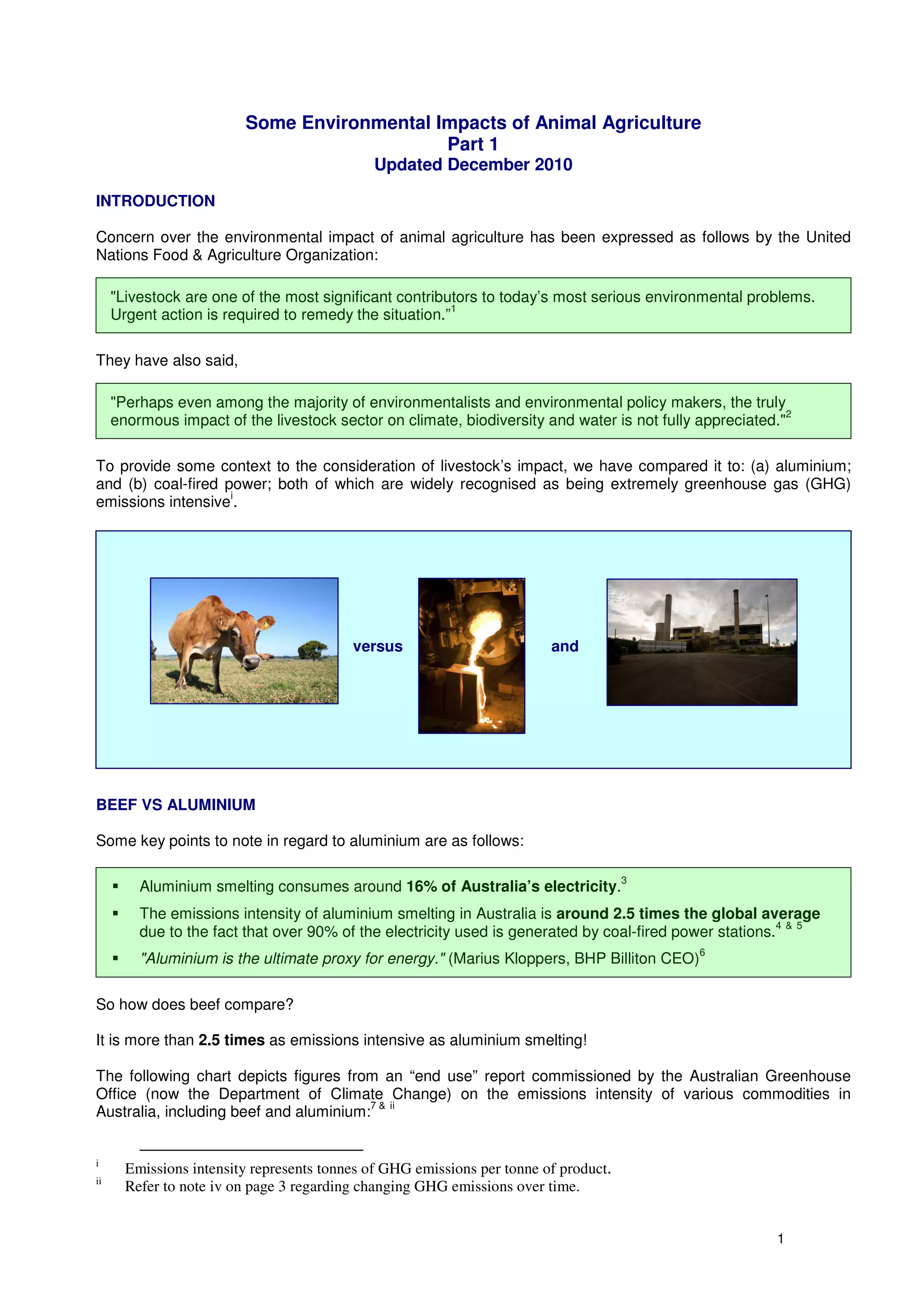 Environmental Impacts of Animal Agriculture - Part 1 | PDF