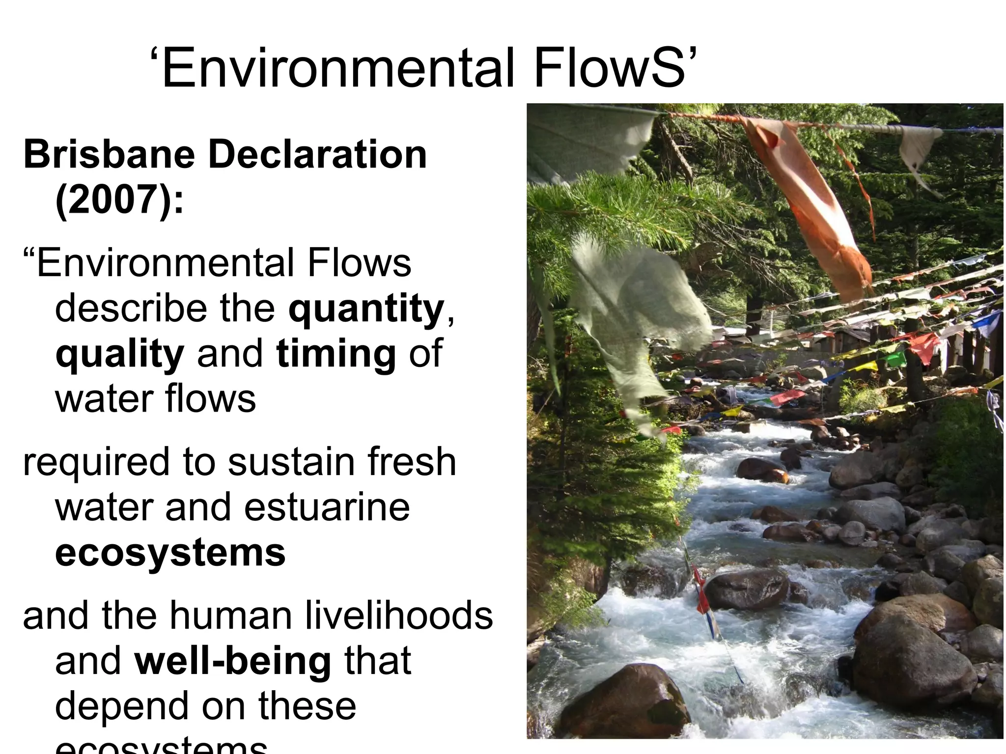 Envionmental flows of rivers | PPT