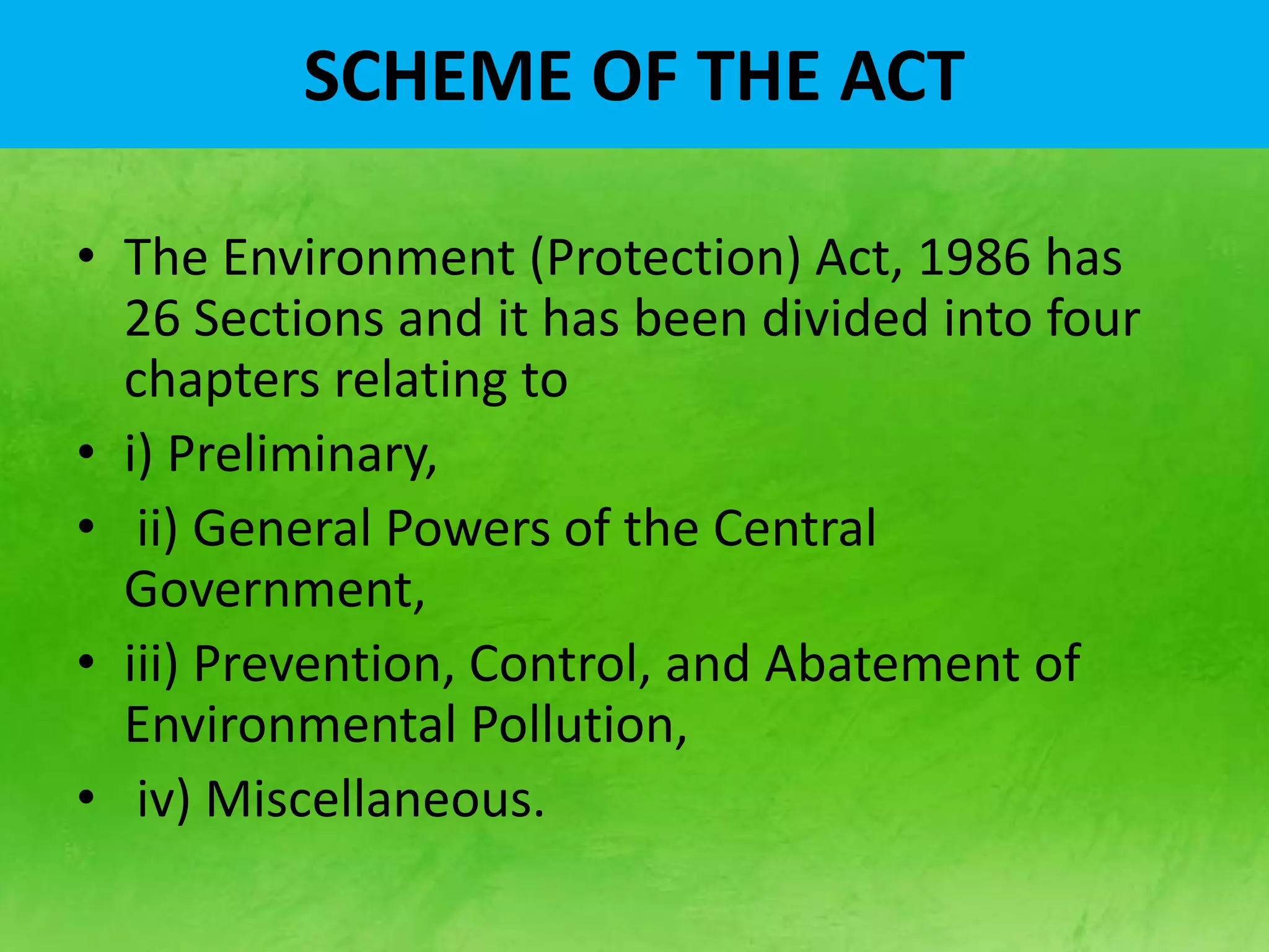 Enviornmental protection Act 1986 | PPTX