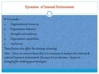 Environment scanning in Strategic management | PPTX