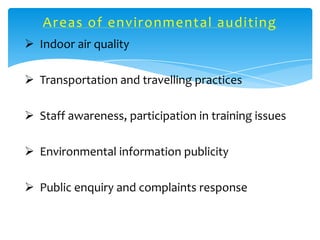 Envirnomental audit ppt | PPTX