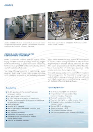 EnviroChemie SteriFix - Effluent decontamination systems | PDF