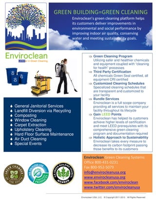 Enviroclean Info Sheet | PDF