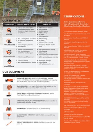 Enviro Excavations Capability Statement | PDF | Civil Engineering ...