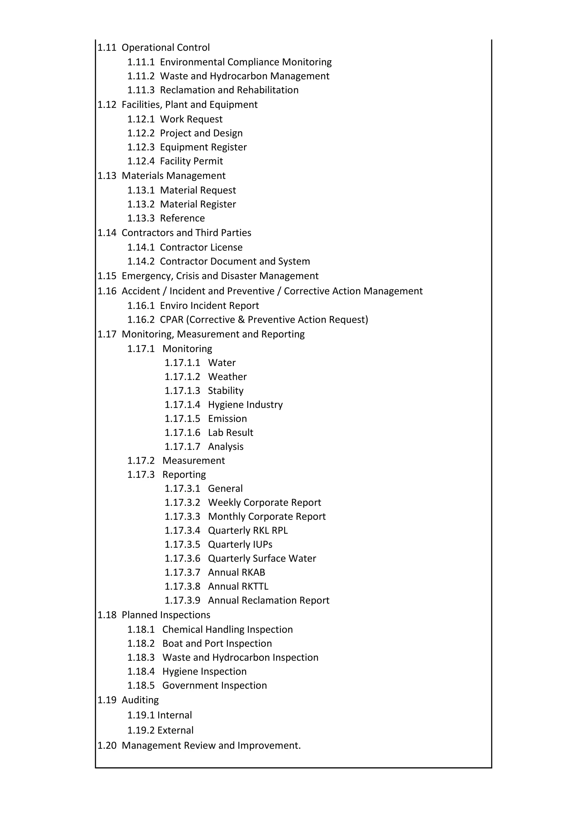 Enviro filing structure in Mining (example) | PDF | Environmental ...