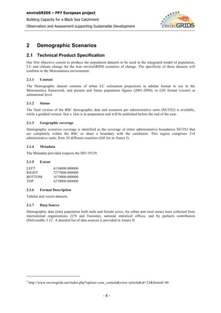 D3.8 The enviroGRIDS scenarios | PDF | Geography | Science