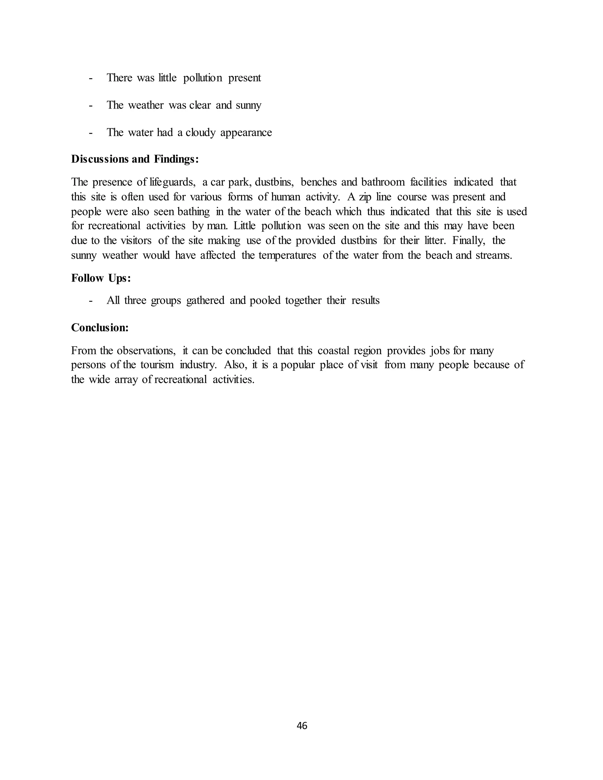 CAPE Environmental Science IA Unit 1 | DOCX | Zoos & Aquariums | Attractions