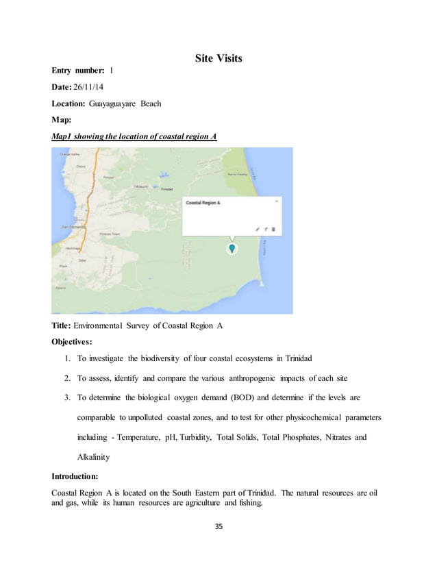 CAPE Environmental Science IA Unit 1 | DOCX | Zoos & Aquariums ...