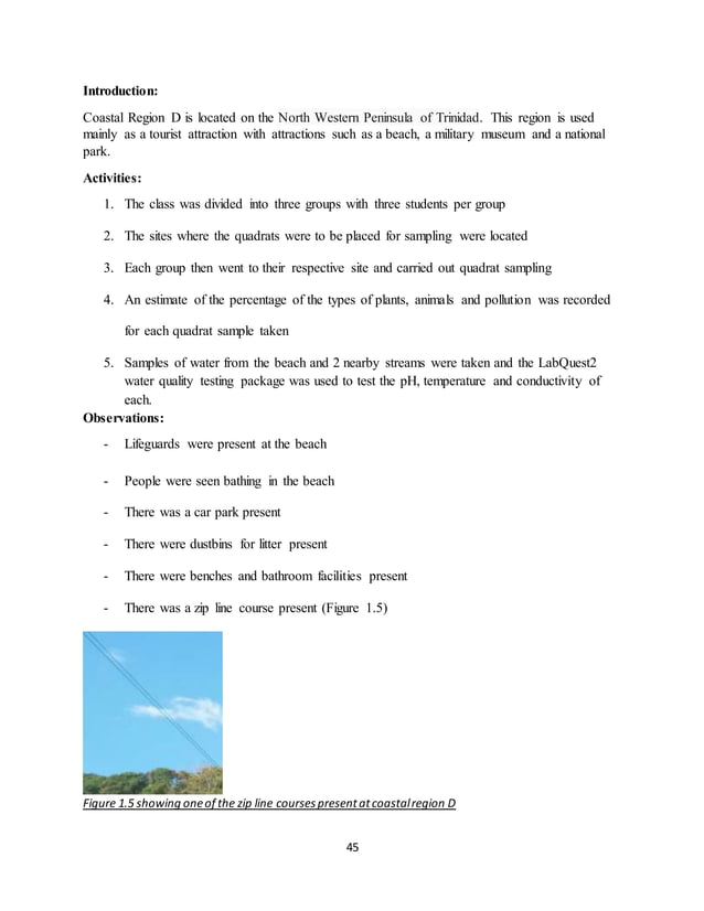 CAPE Environmental Science IA Unit 1 | DOCX | Zoos & Aquariums ...