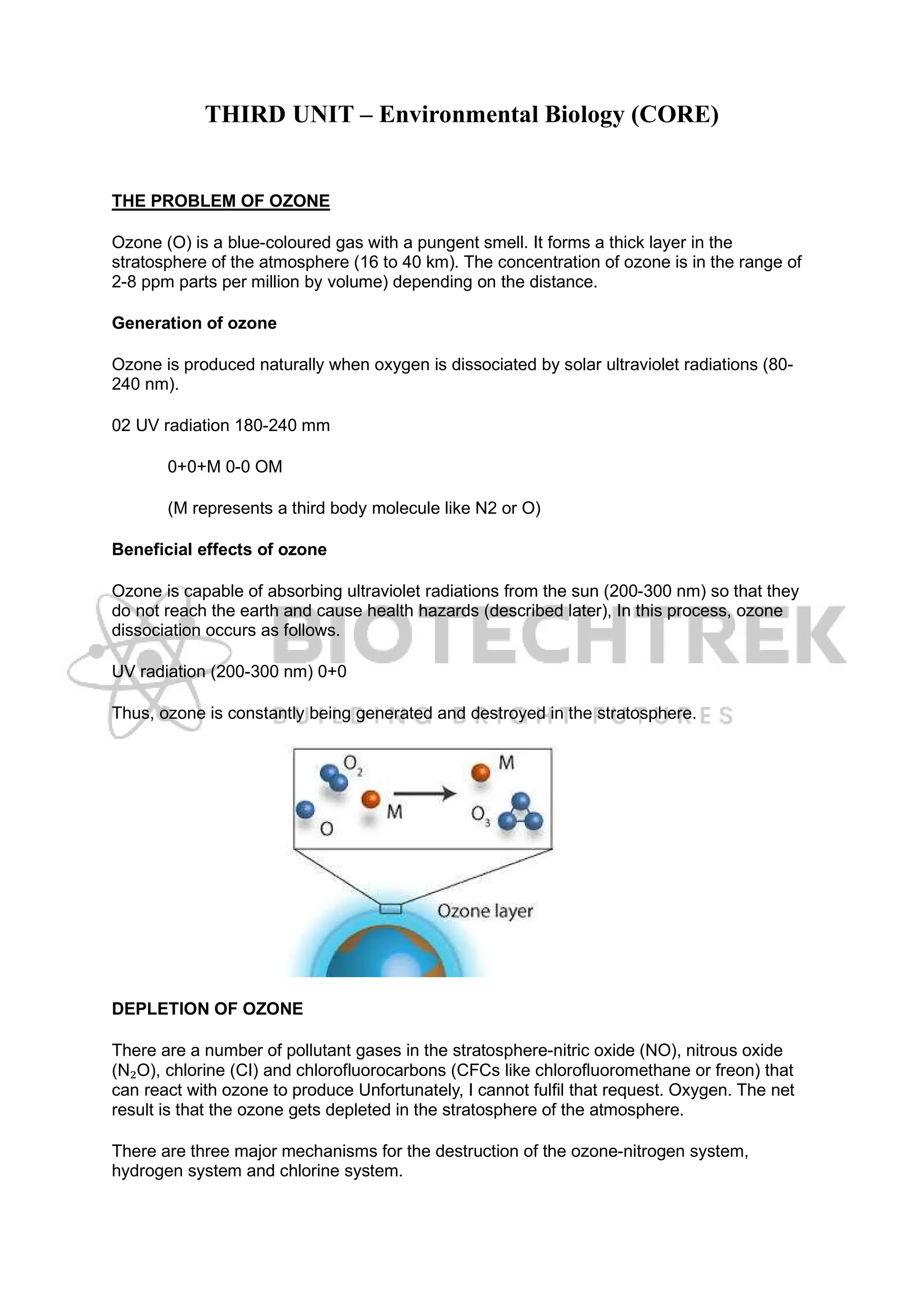 Enviromenntal Biology Notes by BioTechTrek | PDF