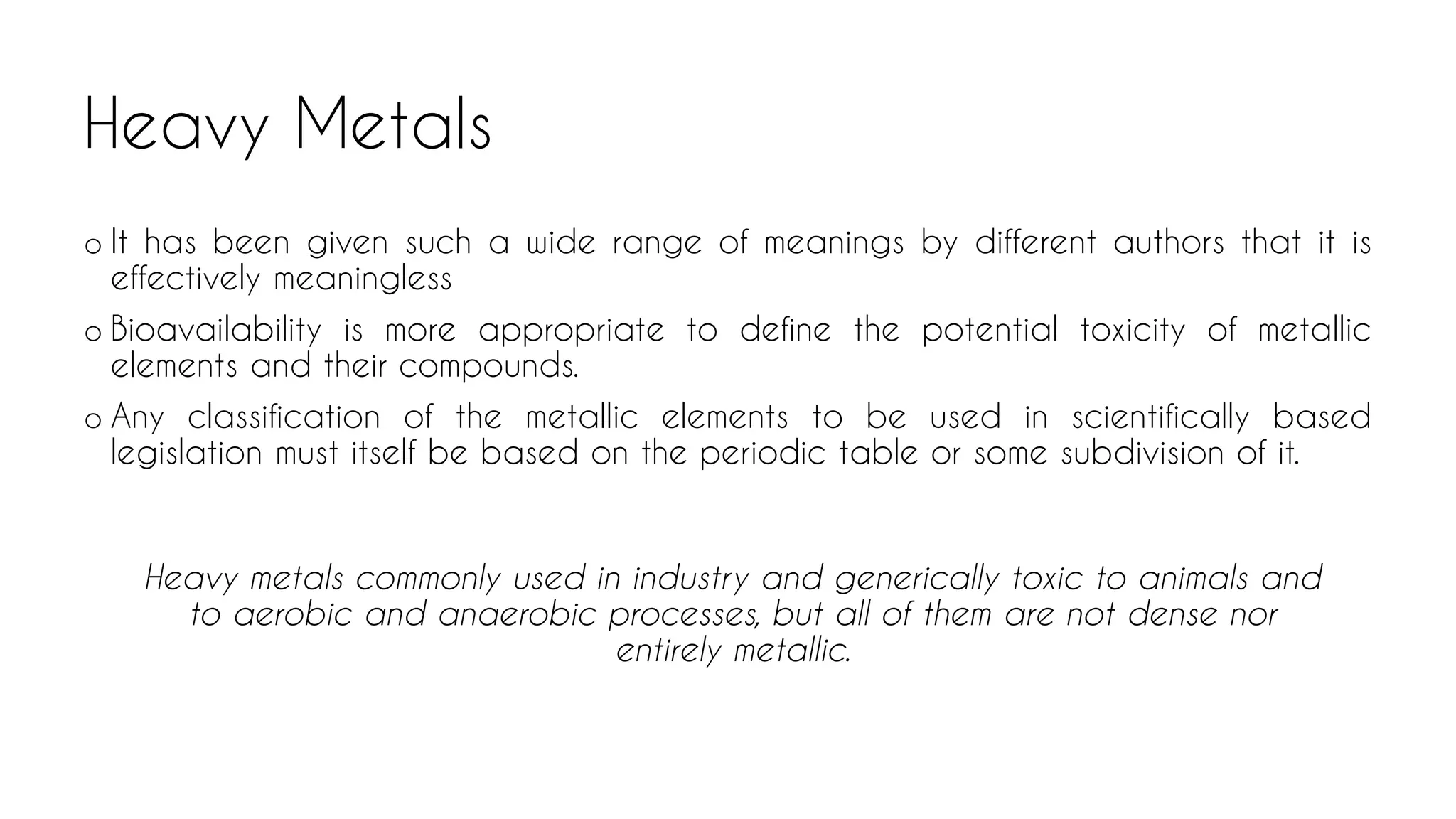 Trace and Heavy Metals in Wastewater | PPT