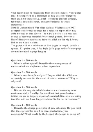 Enviromental Assessment 6 & 7Question 1 – 200 words1. What are.docx