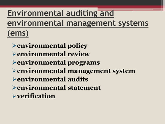 Enviromental audit final | PPT